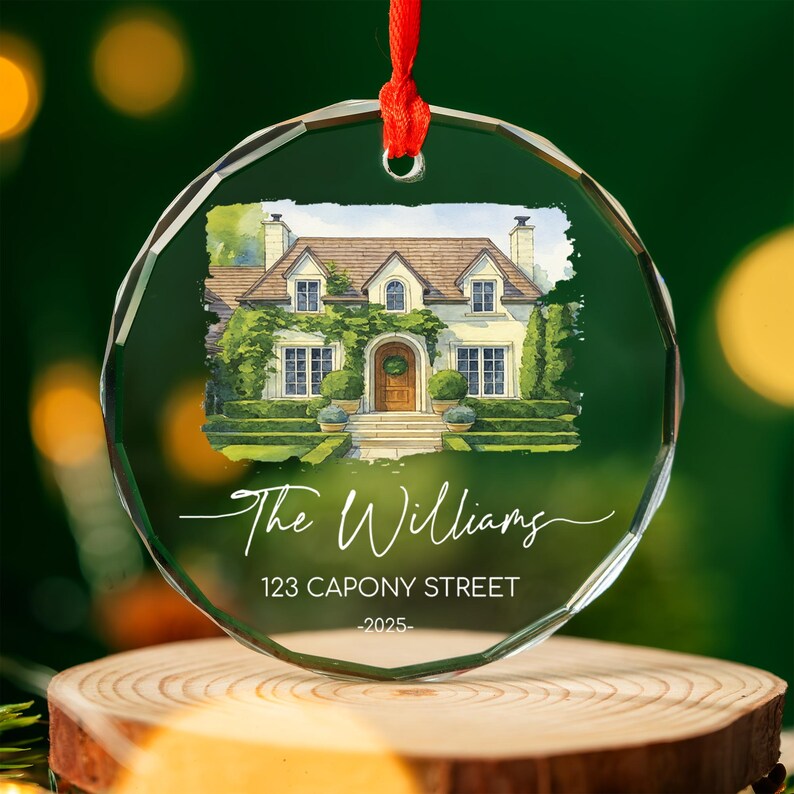 Custom Watercolor House Painting Ornament, Personalized New Home ...