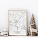 LICHFIELD Map Print, High Res Map of Lichfield, Staffordshire ...