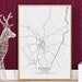 KENDAL Map Print, High Res Map of Kendal, Cumbria, Minimalist UK City ...