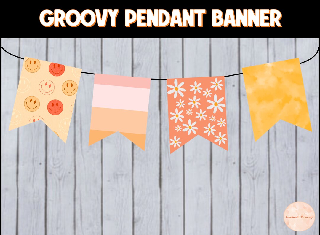 DIGITAL FILE | Bulletin Board Banner | Printable Pendant Flag Banner ...