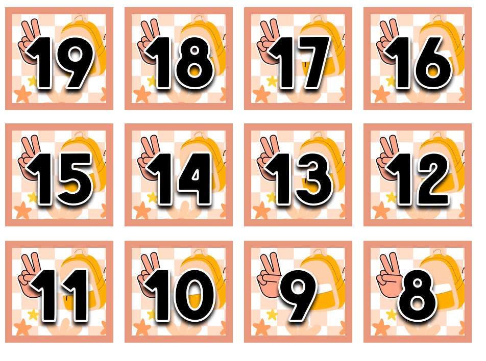 DIGITAL FILE | Groovy Peachy School Style Flip Calendar | Back to ...