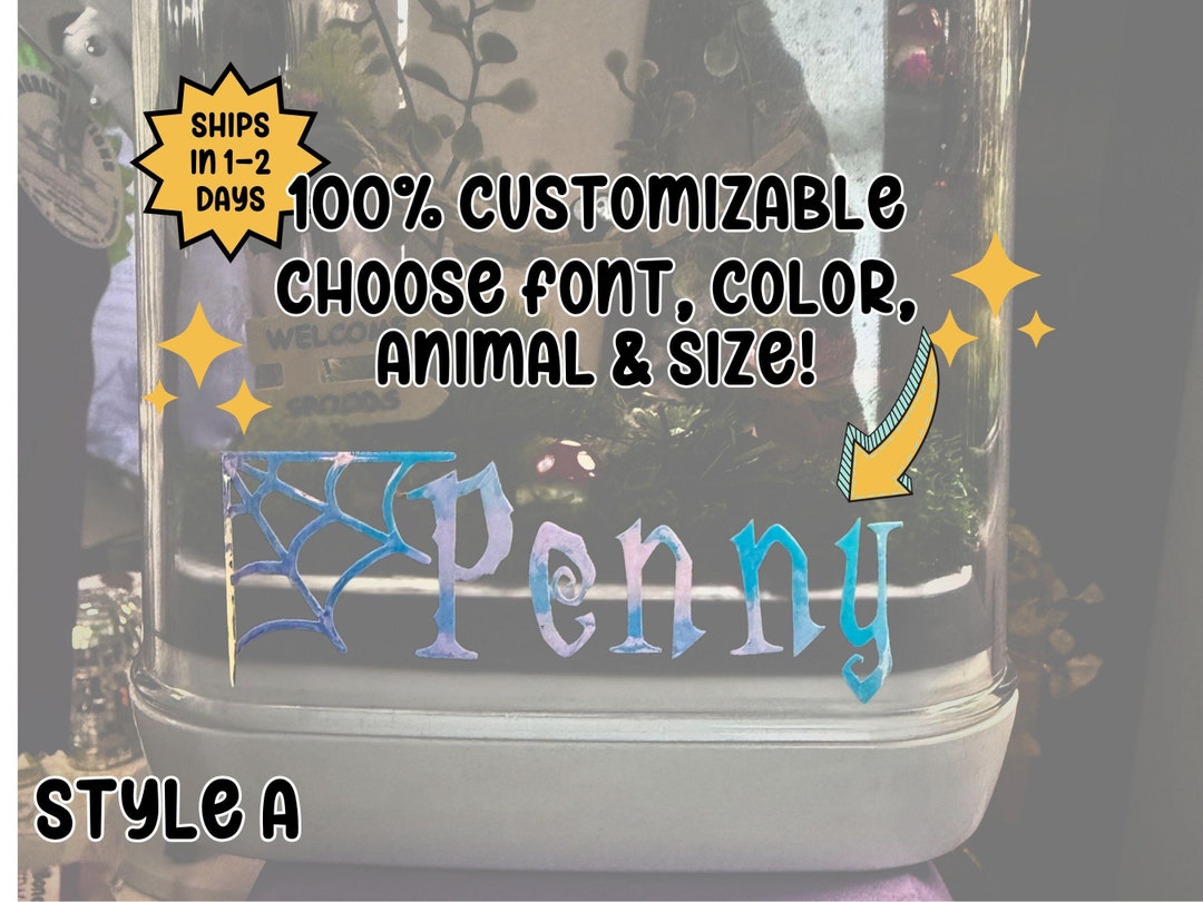 Custom Vinyl Sticker Decal Reptile Terrarium Pet Spider Habitat Snake ...