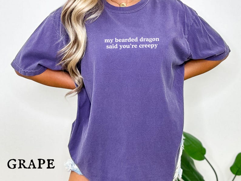 Comfort Colors® My Bearded Dragon Said You're Creepy Shirt Funny ...