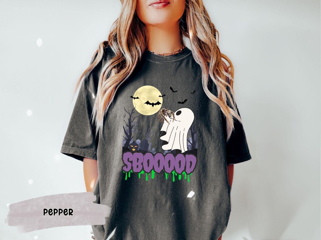 Spooky Cute Ghost Jumping Spider T-shirt Halloween Spood Vibes Spooder ...