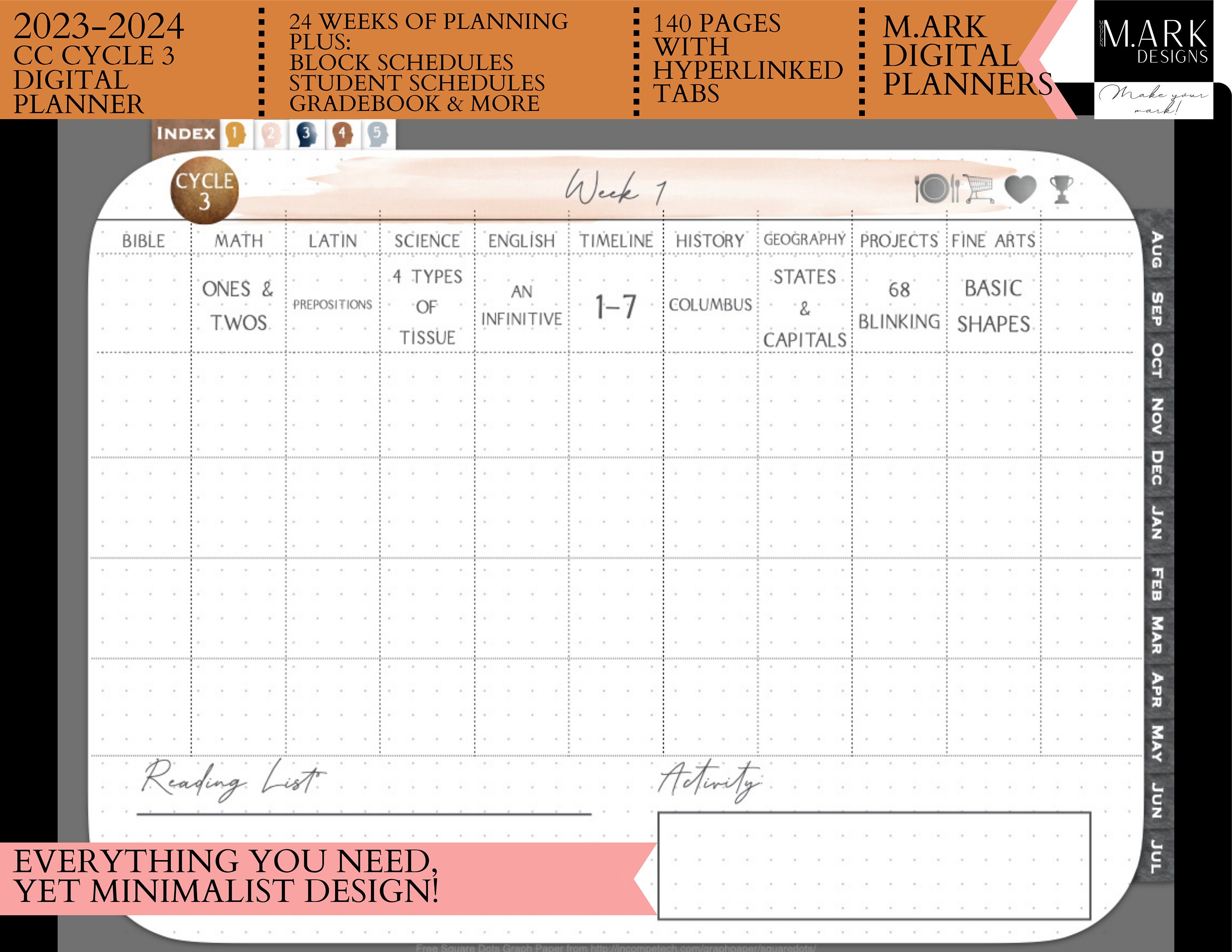 2023-2024 CLASSICAL CONVERSATIONS CYCLE 3 Digital Planner for - Etsy