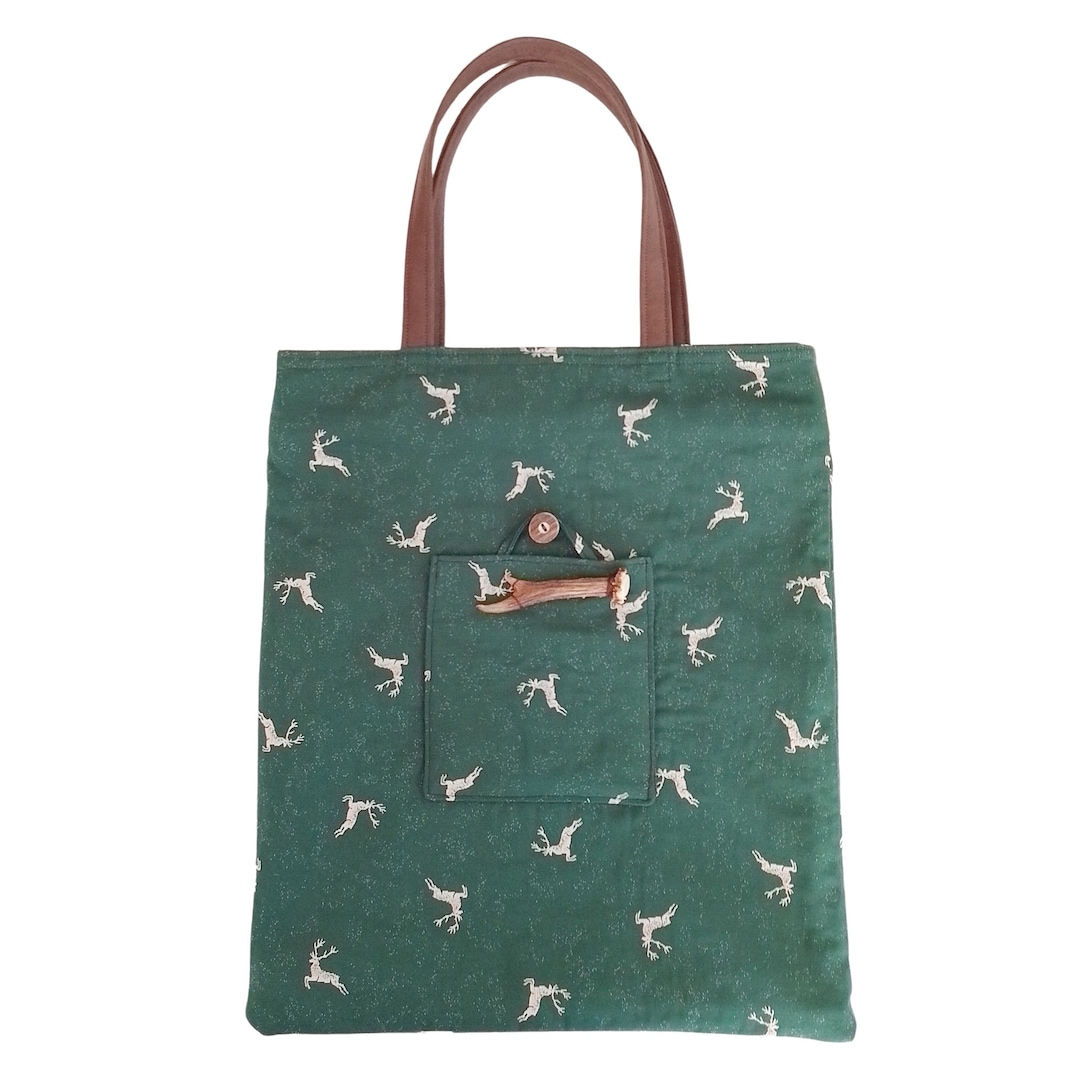 Deer Bag With Antlers, Unique Piece, Hand-sewn With Inner Lining, Inner ...