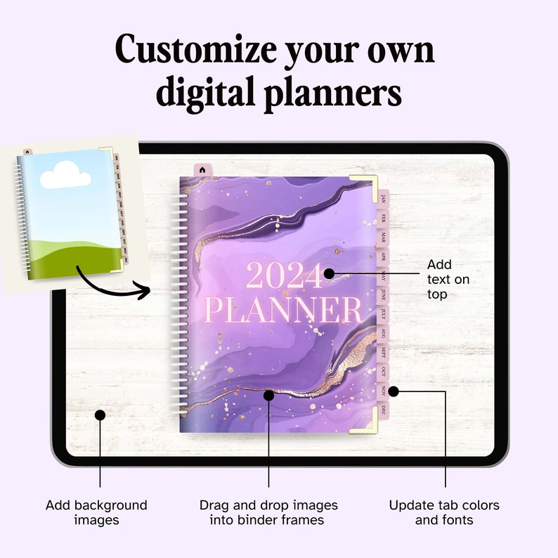Canva Digital Planner Binder Template, Digital Planner Commercial Use ...