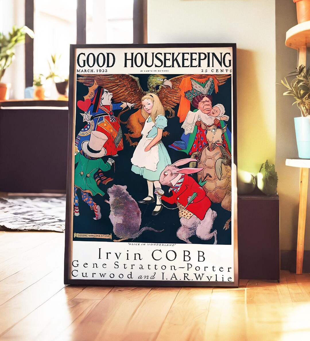 Alice in Wonderland Vintage Poster, 1923 Good Housekeeping Cover ...