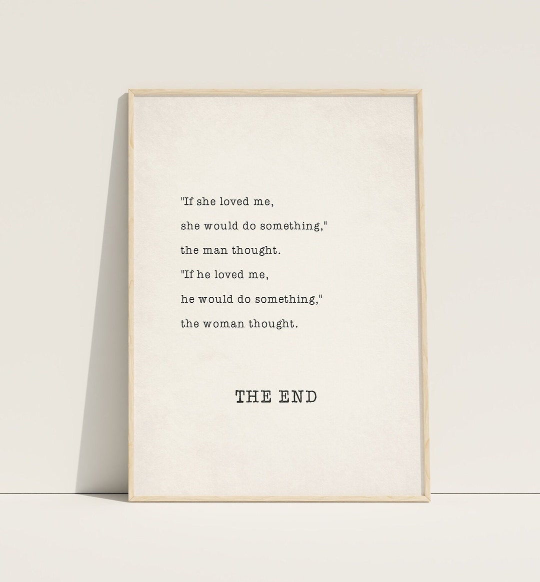Love Quote Wall Art, the End Lovers Quote (digital Download) - Etsy