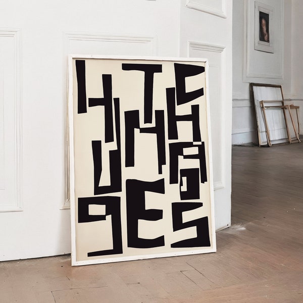 Abstract Letter Art - Etsy