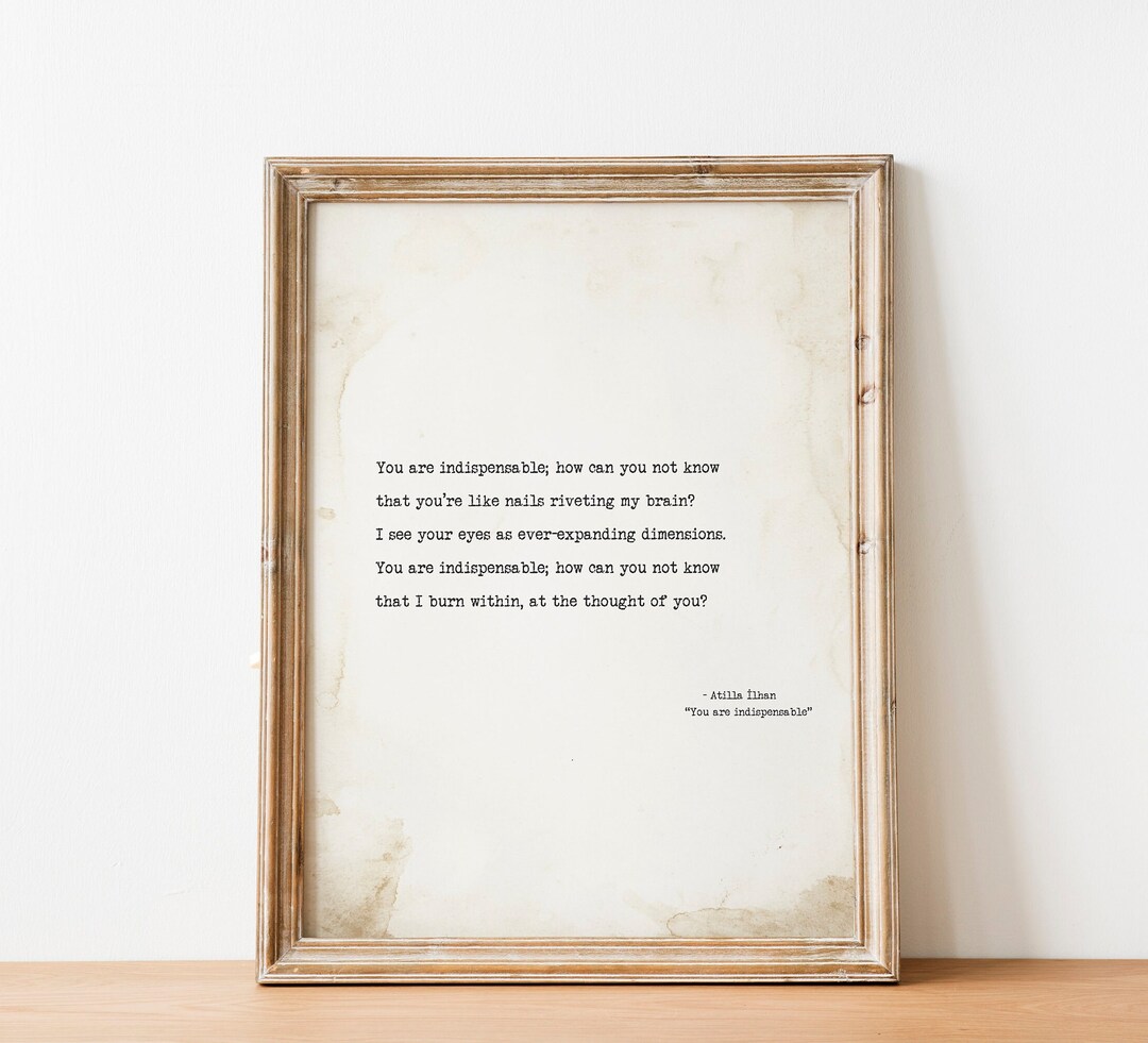 Turkish Love Poem Print, Atilla İlhan, Valentines Gift (digital ...