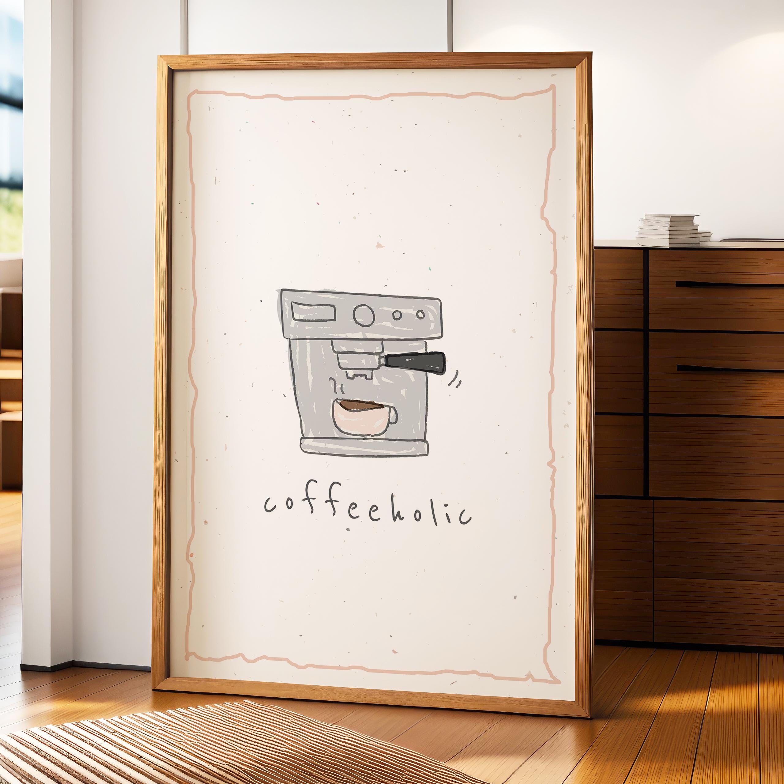 Minimalist Coffee Wall Art, Coffeeholic Poster, Perfect for Coffee ...