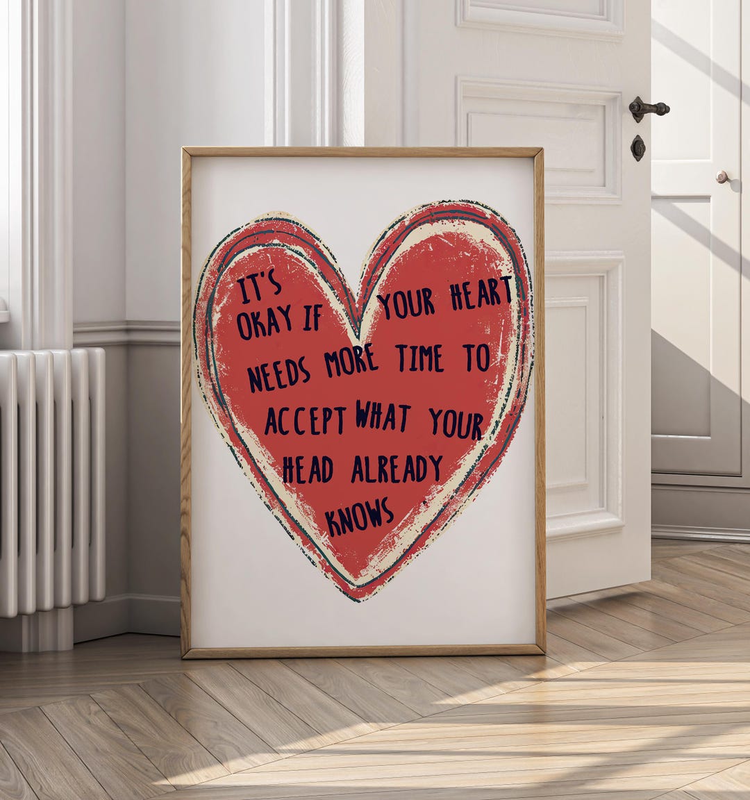Heart Quote Print – Inspirational Self-love Wall Art (digital Download ...