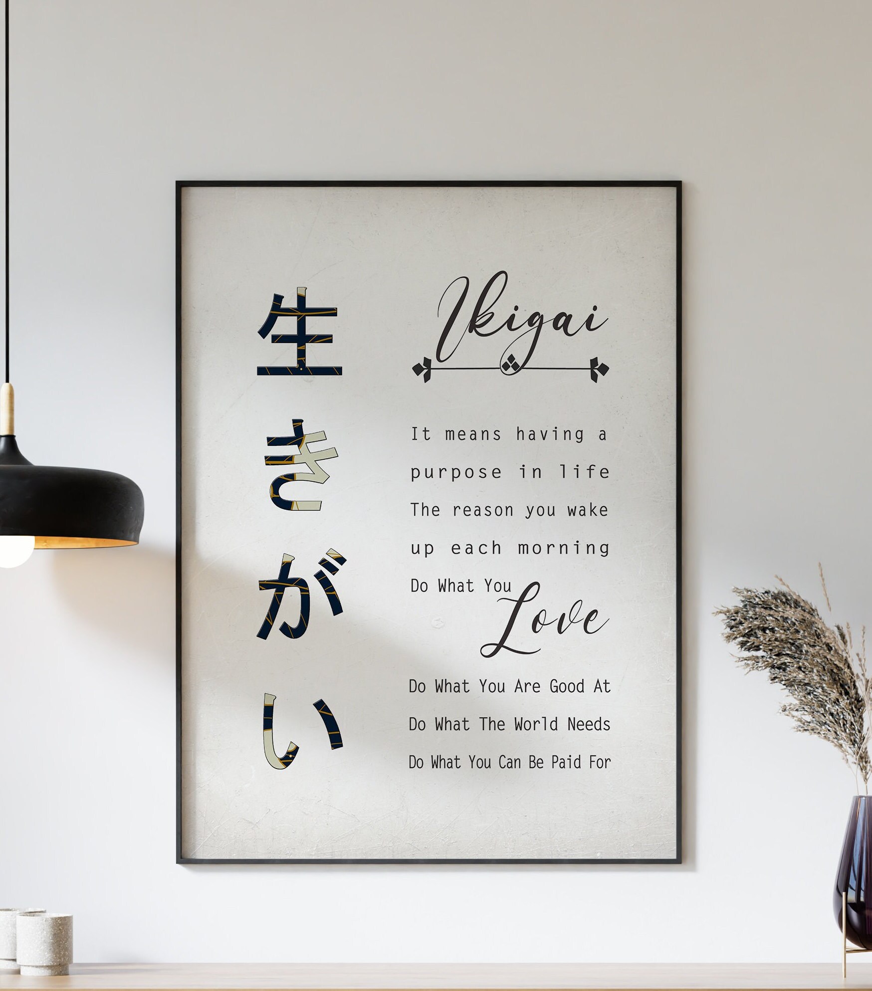 Ikigai Japanese Wall Art, Inspirational Print (digital Download) - Etsy
