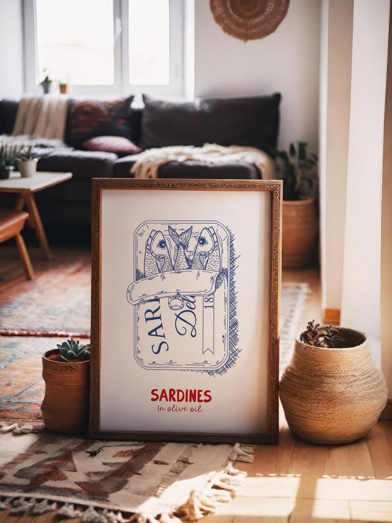 Vintage Sardine Can Print, Retro Kitchen Wall Art (digital Download) - Etsy