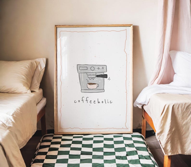 Minimalist Coffee Wall Art, Coffeeholic Poster, Perfect for Coffee ...