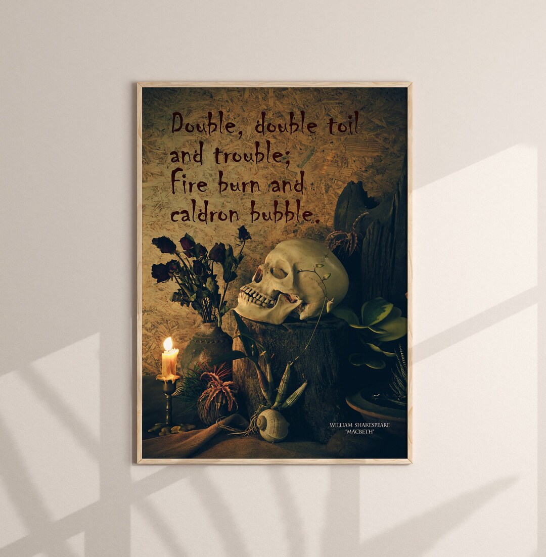 Halloween Wall Art Print With William Shakespeare Quote From Macbeth ...