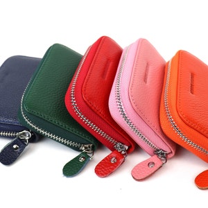 Handmade Italian Leather Money Pouch With Keyring Small Handmade Italian Leather Money Pouch With Keyring Small