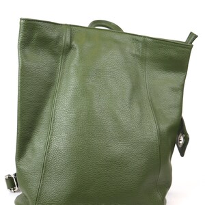 Cream Beige Genuine Italian Pebbled Leather Backpack Handmade Casual ...