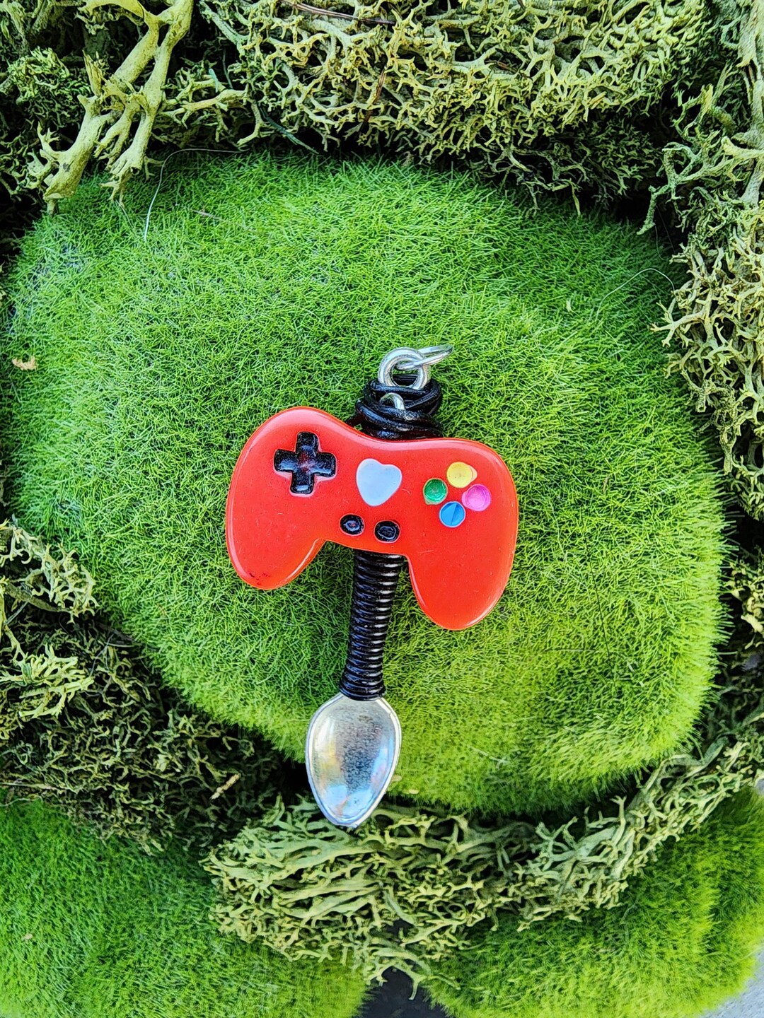 Mini Wire Wrapped Gamer Spoon Pendant - Etsy
