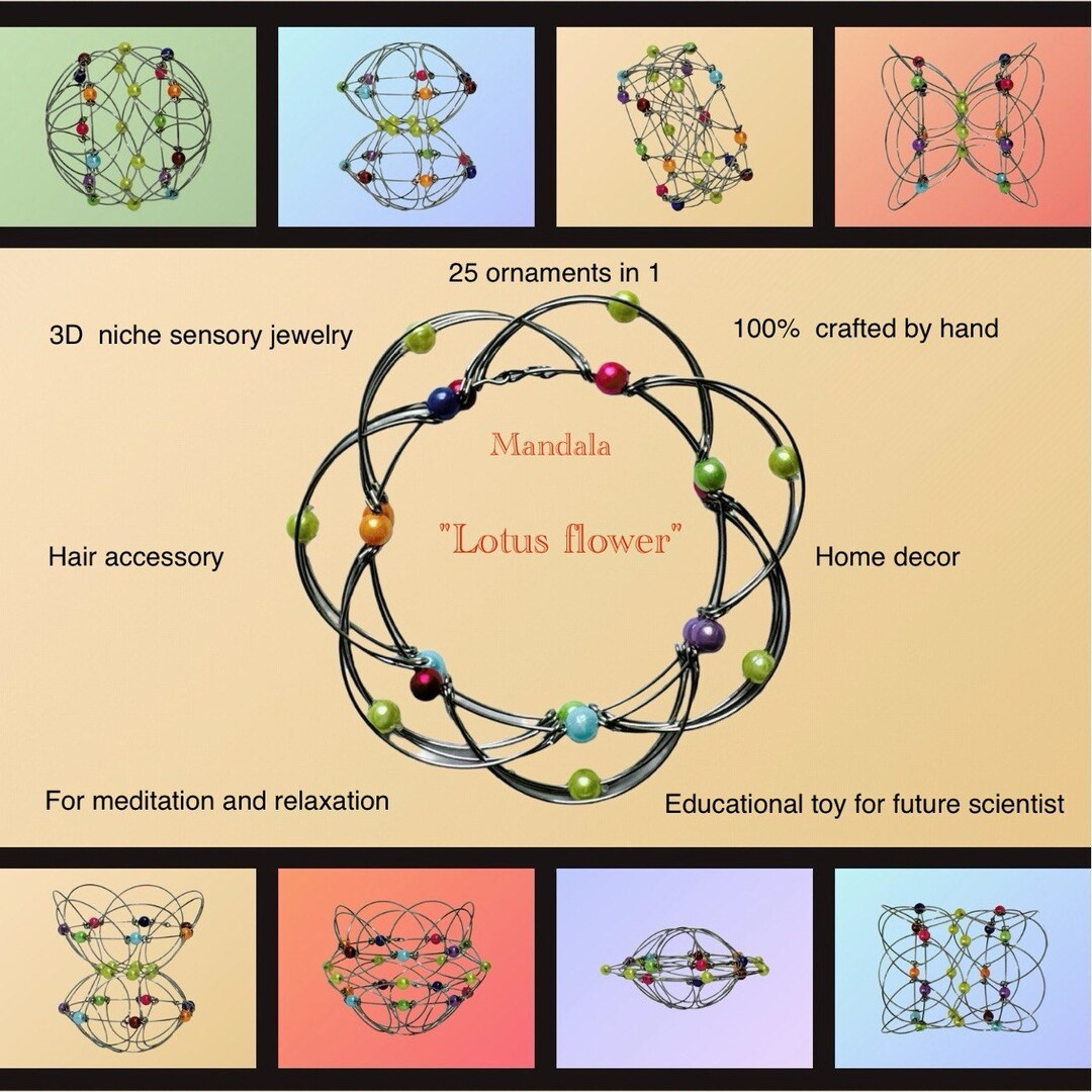 Nostalgic 3D Mandala "lotus Flower"/jewelry or Bracelet/home Essentials ...