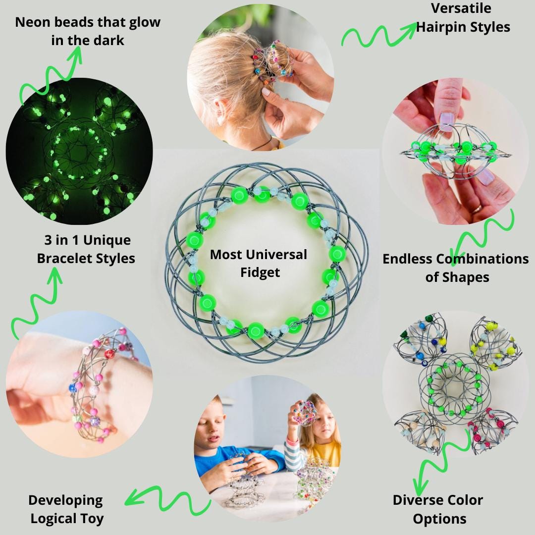 Handy and Compact Neon Fidget Toy for Fun and Focus/can Be Worn as a ...