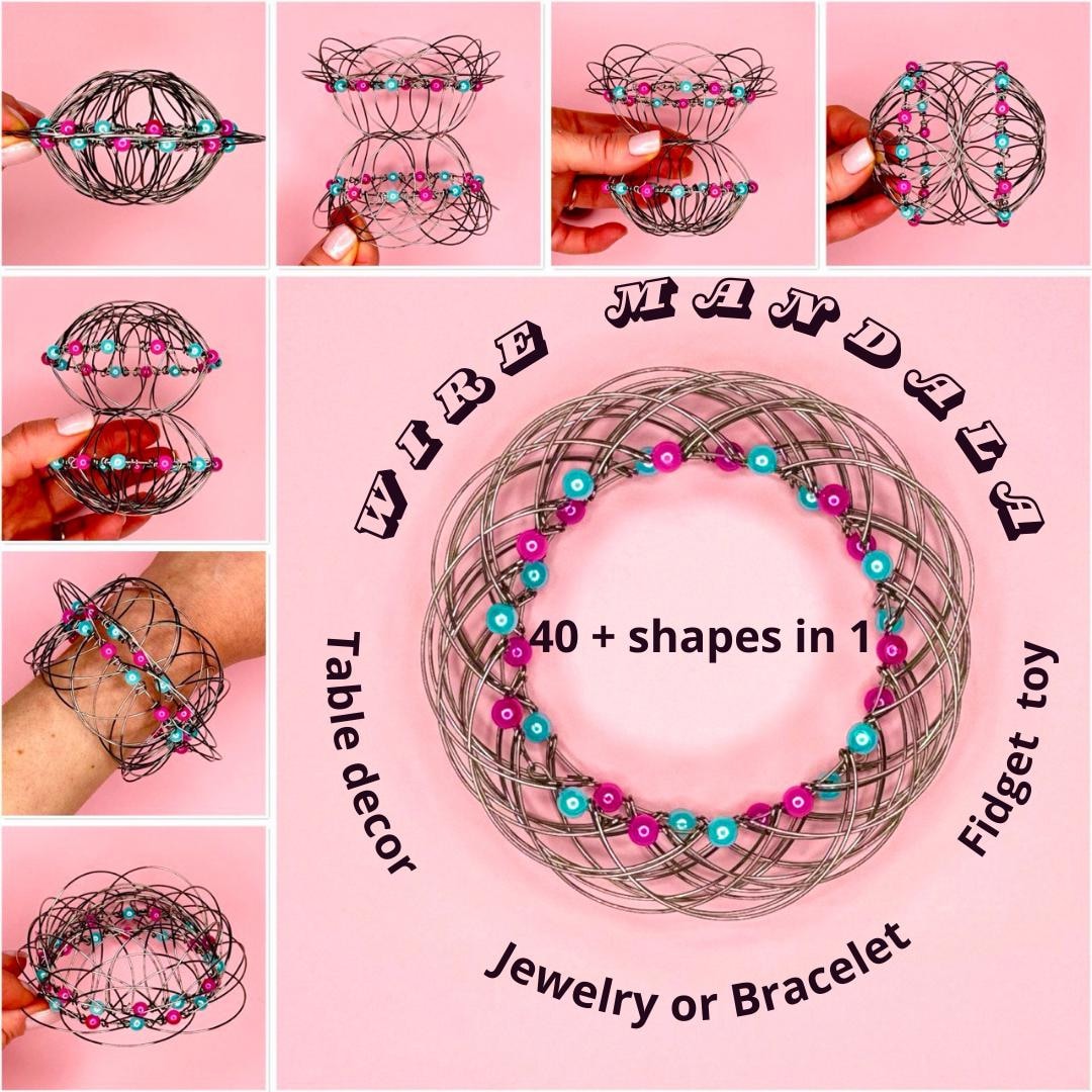 Fidget Toy 3D Mandala 40 Ornaments/bracelet, Candle Holder/magic Loop ...