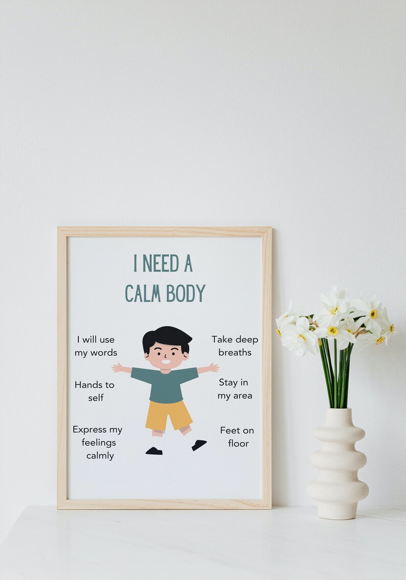 Calming Corner Poster Calming Strategies Mindfulness for - Etsy