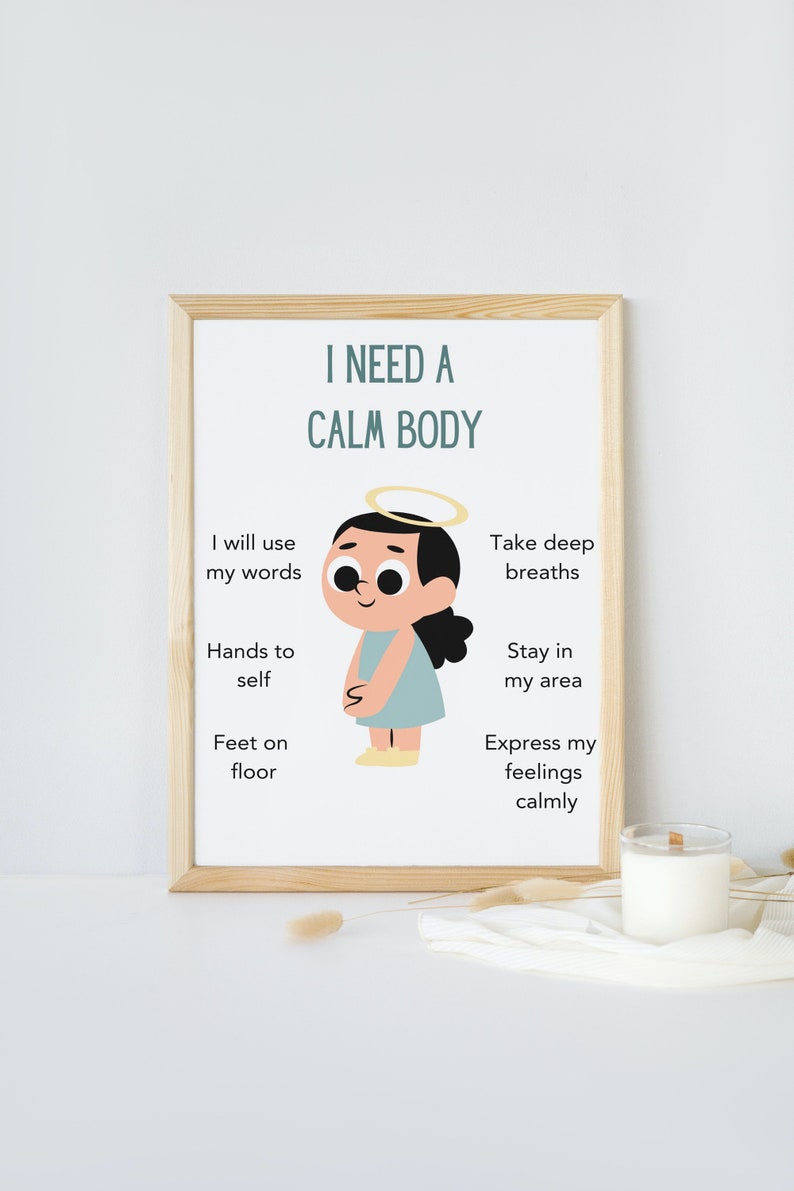 Calming Corner Poster Calming Strategies Mindfulness for - Etsy