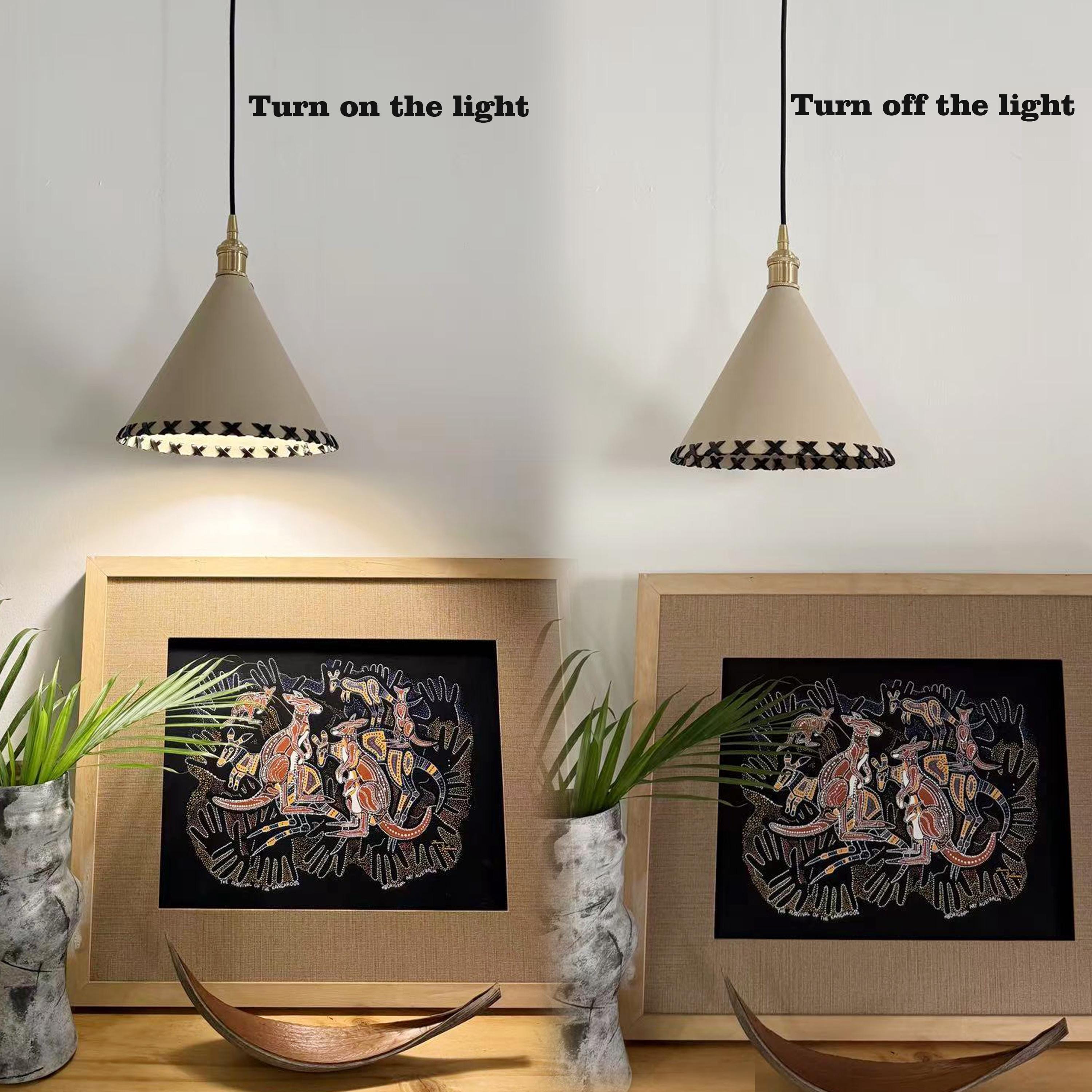 Leather Pendant Lighting, Leather Lighting Fixtures for Dining Room ...