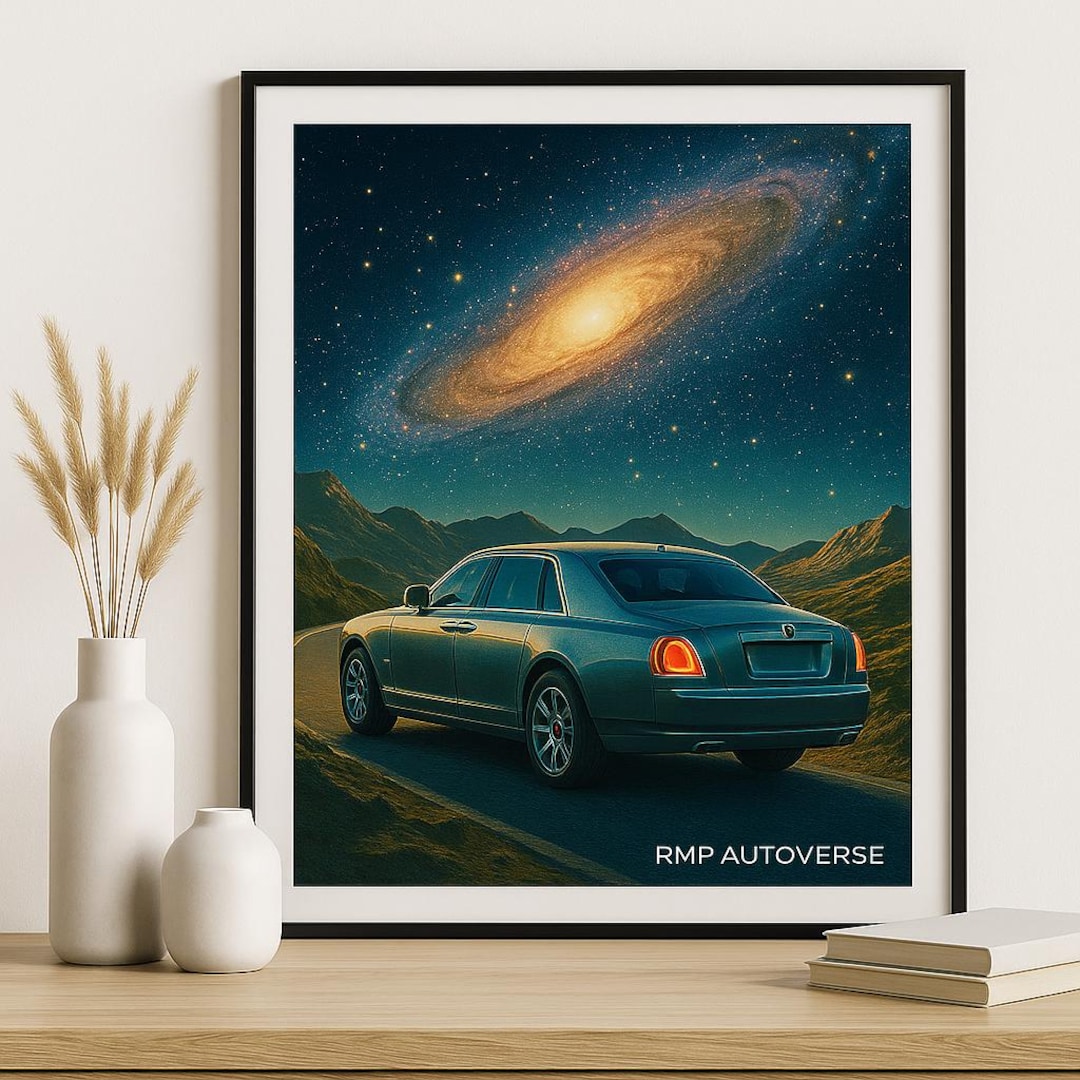 Rolls-royce Galaxy Road Digital Print | RMP Autoverse Luxury Car Wall ...