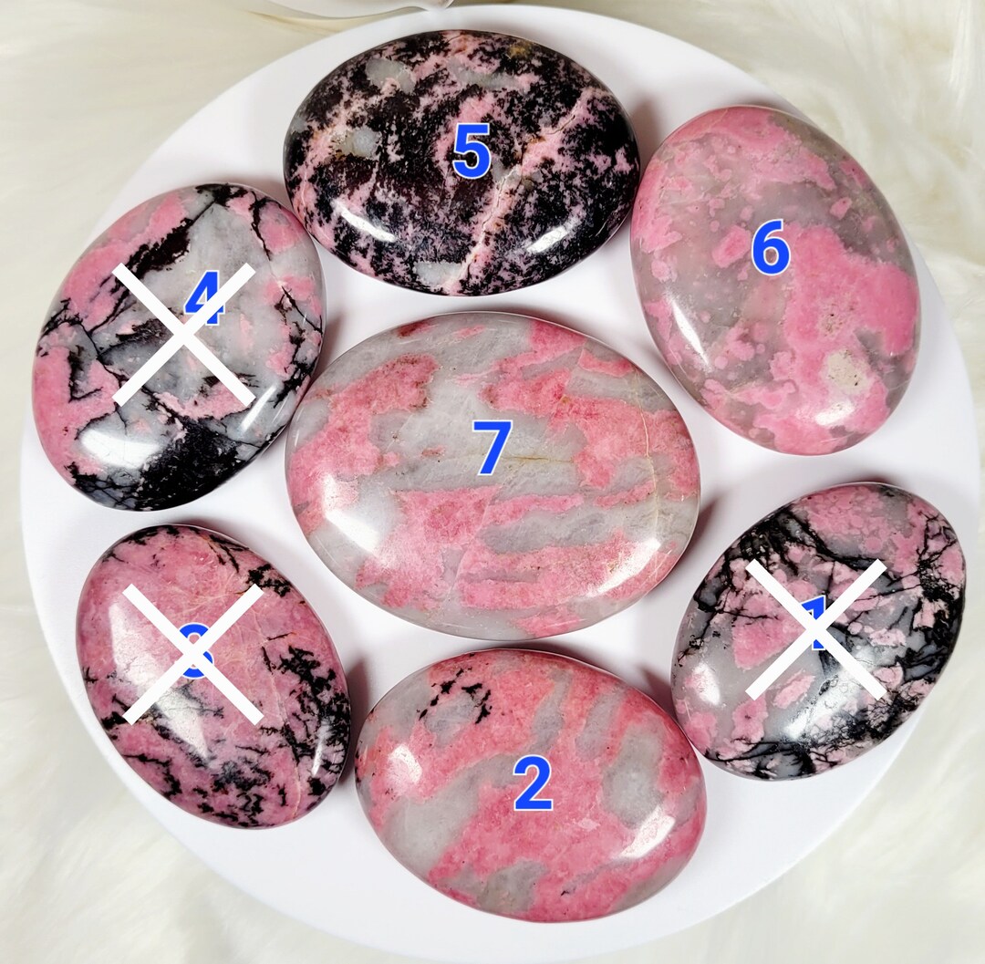 Choose One 1 High Grade Rhodonite Palm Stone - Etsy Canada