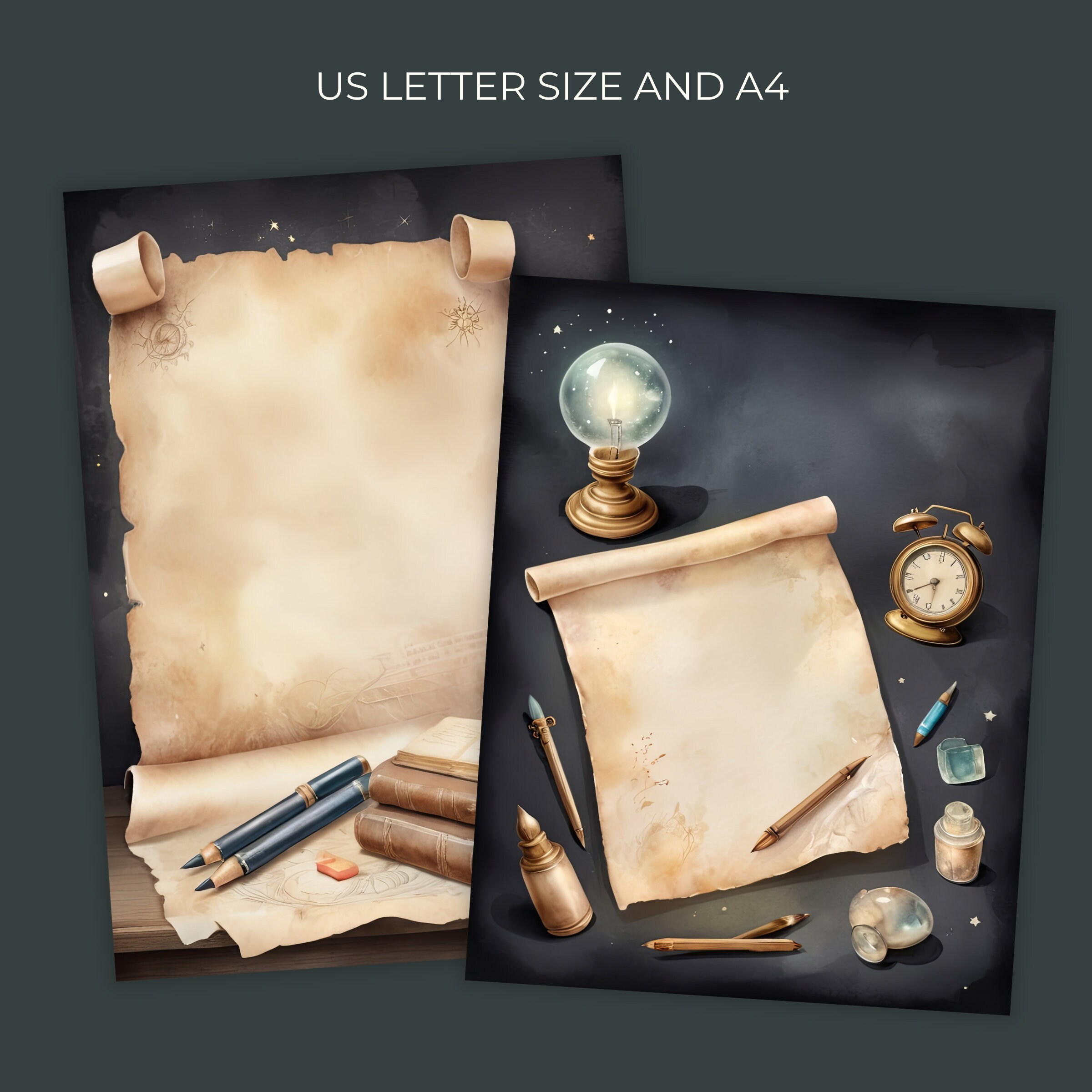 Fantasy School Junk Journal Papers, Digital Download Pages, Printable ...