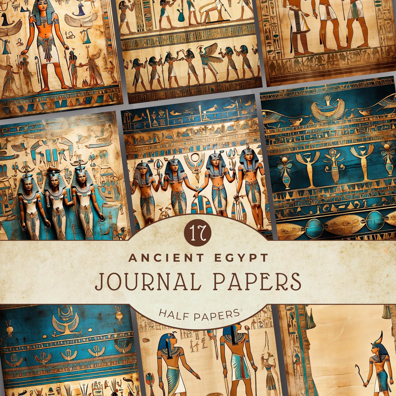 Ancient Egypt Digital Paper Pack, Printable Backgrounds, Scrapbook ...
