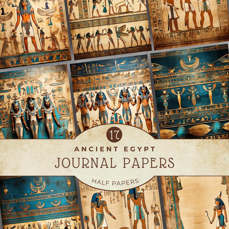 Ancient Egypt Digital Paper Pack, Printable Backgrounds, Scrapbook ...
