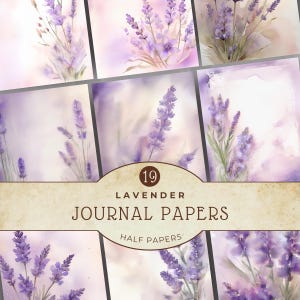 Dreamy Lavender Digital Scrapbook Papers, Aurora Opal Printable Paper ...