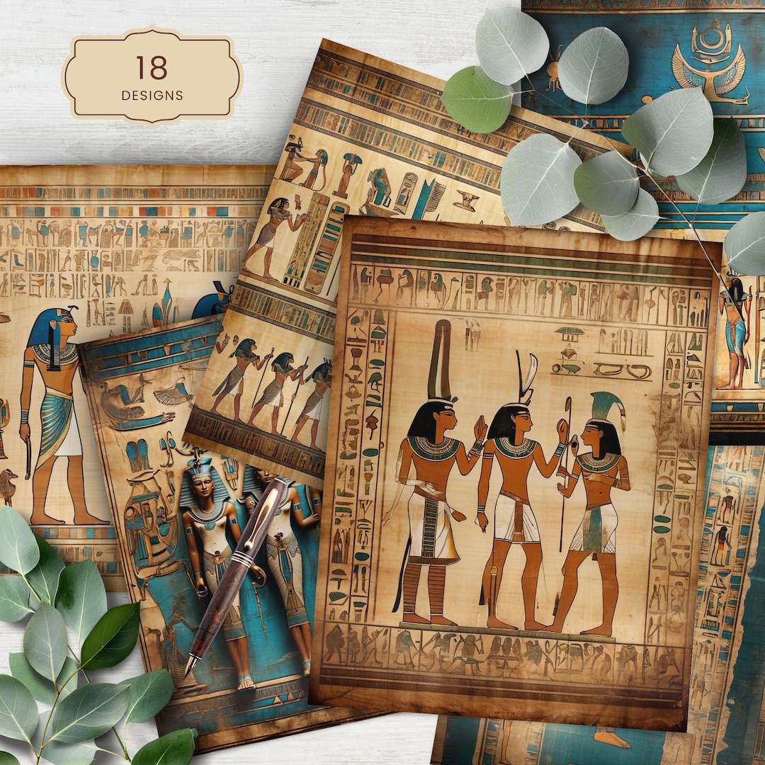 Ancient Egypt Digital Paper Pack, Printable Backgrounds, Scrapbook ...