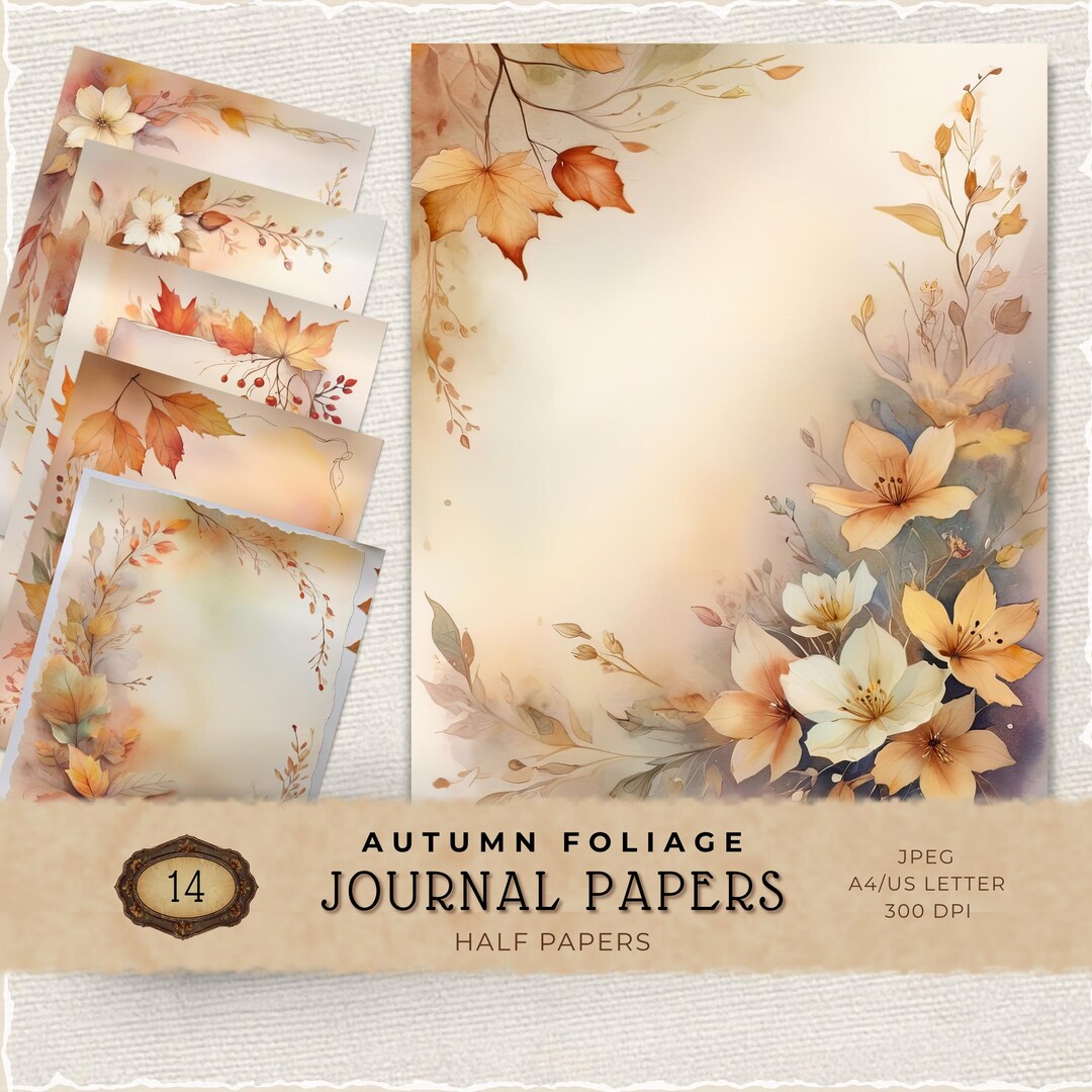 Beautiful Autumn Digital Papers Set, Background Papers, Scrapbook ...