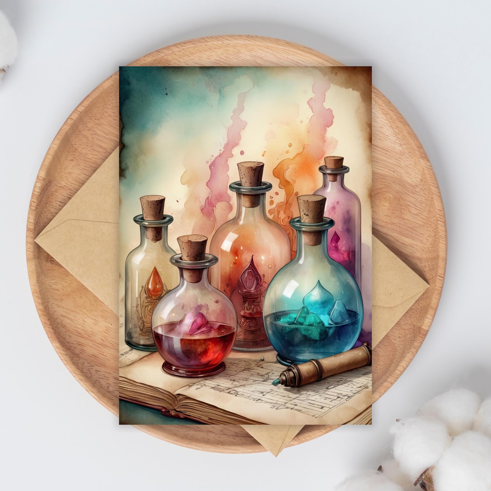 Magical Potions Digital Paper Set: Pastel Scrapbook Paper (PDF Download ...