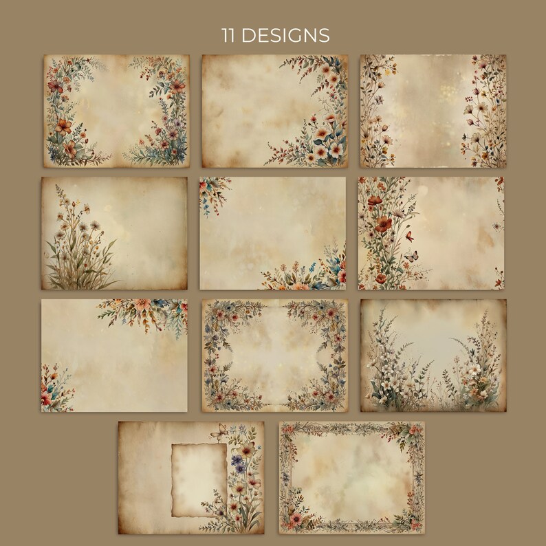 Old Fashion Junk Journal Pages, Vintage Cardmaking Papers, Paper ...