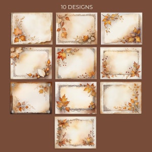 Autumn Junk Journal Pages Set, Printable Papers Pack, Fall Backgrounds ...