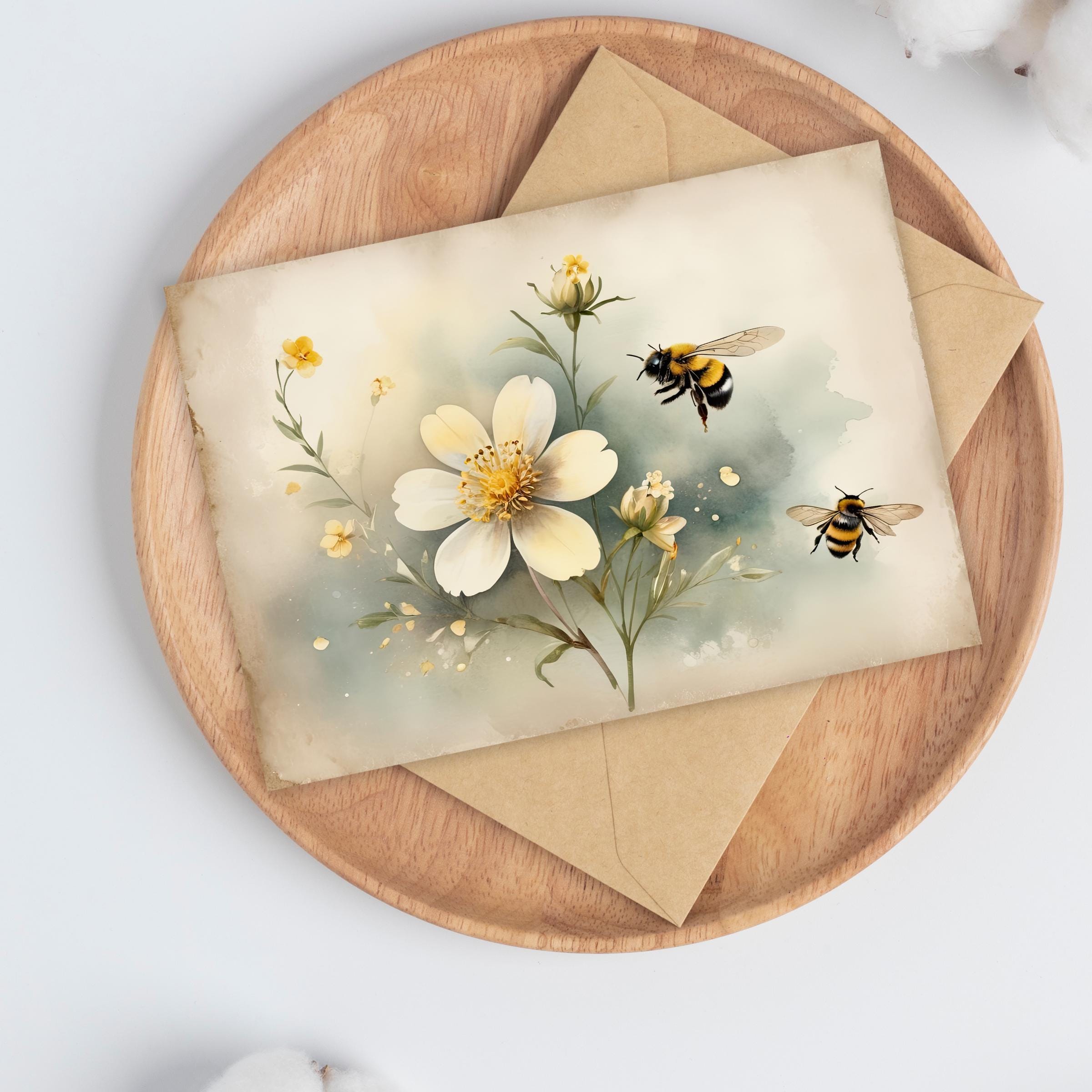 Bumblebee Papers, Digital Download, Scrapbook Essentials, Printable ...