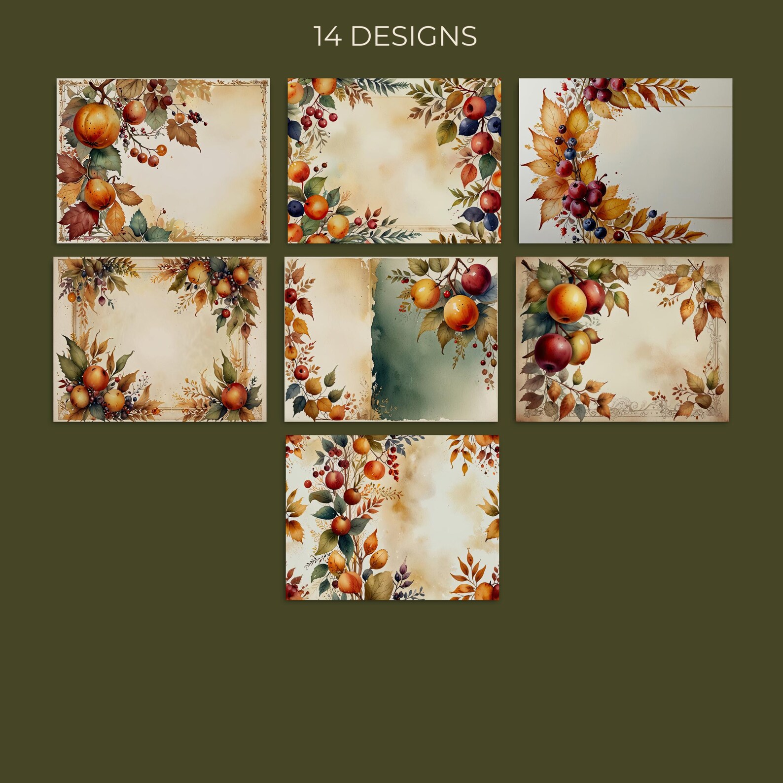 Harvest Festival Digital Papers, Autumn Scrapbook Supply, Fall Season ...