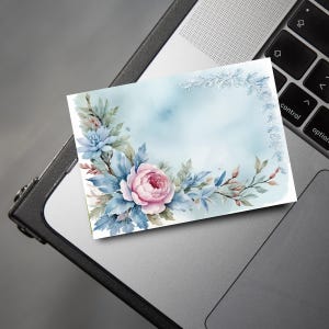 Romantic Winter Floral Digital Papers Set, Instant Download Junk ...