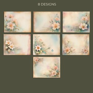 Soft Flower Digital Papers Set, Junk Journal Pages, Crafting Supply ...