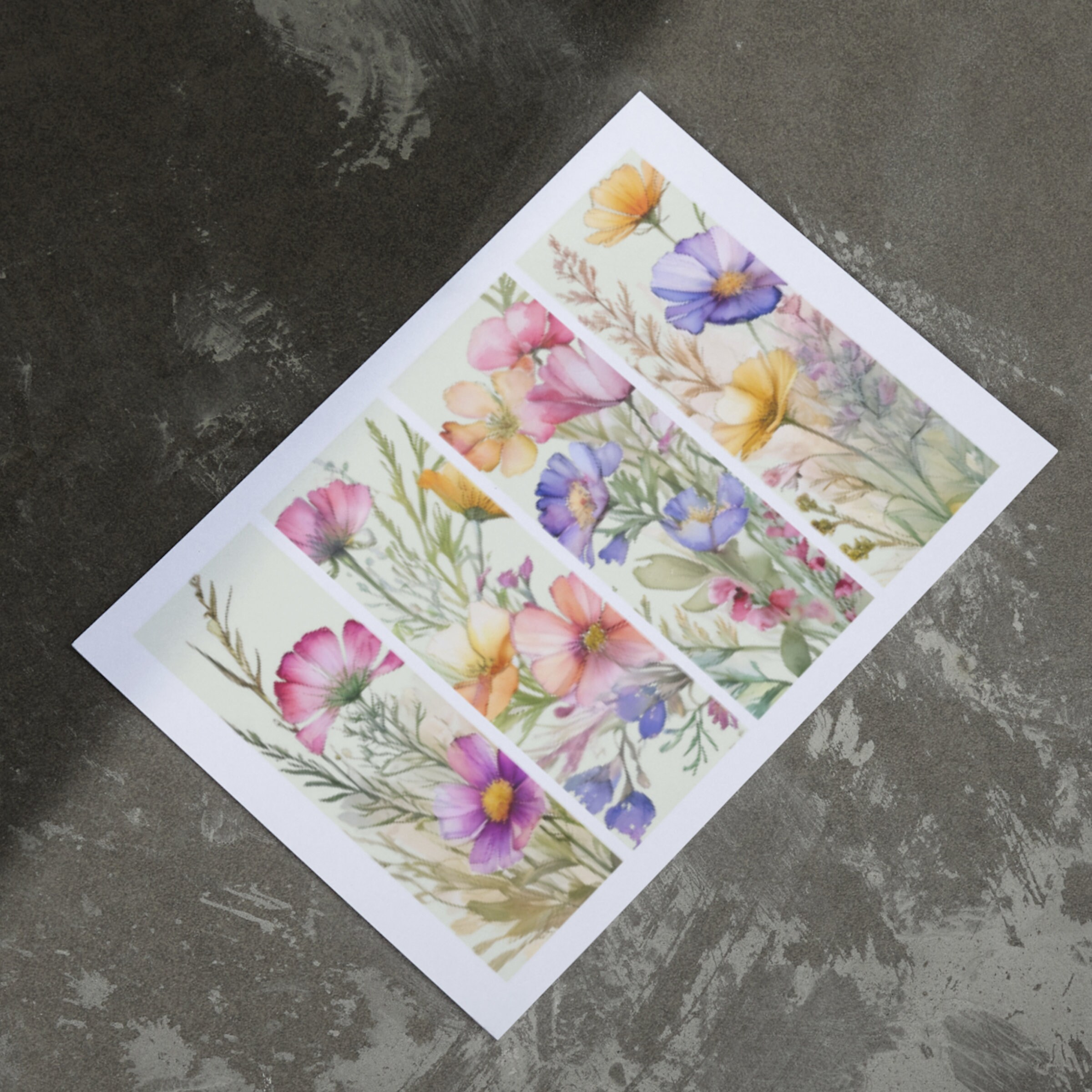 Wildflower Floral Bookmark Set, Printable Book Lover Gift, Instant ...