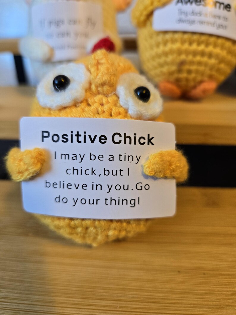 Positive Crochet Vegetables and Fruits, Crochet Desk Buddy, Emotional ...