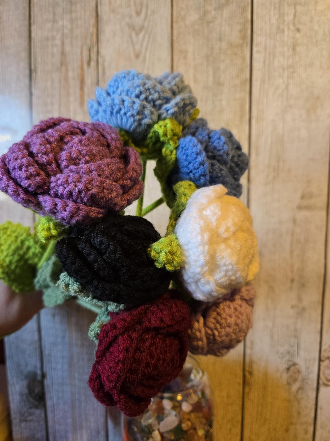 Handcrafted Crochet Flower Stems - Roses - Etsy