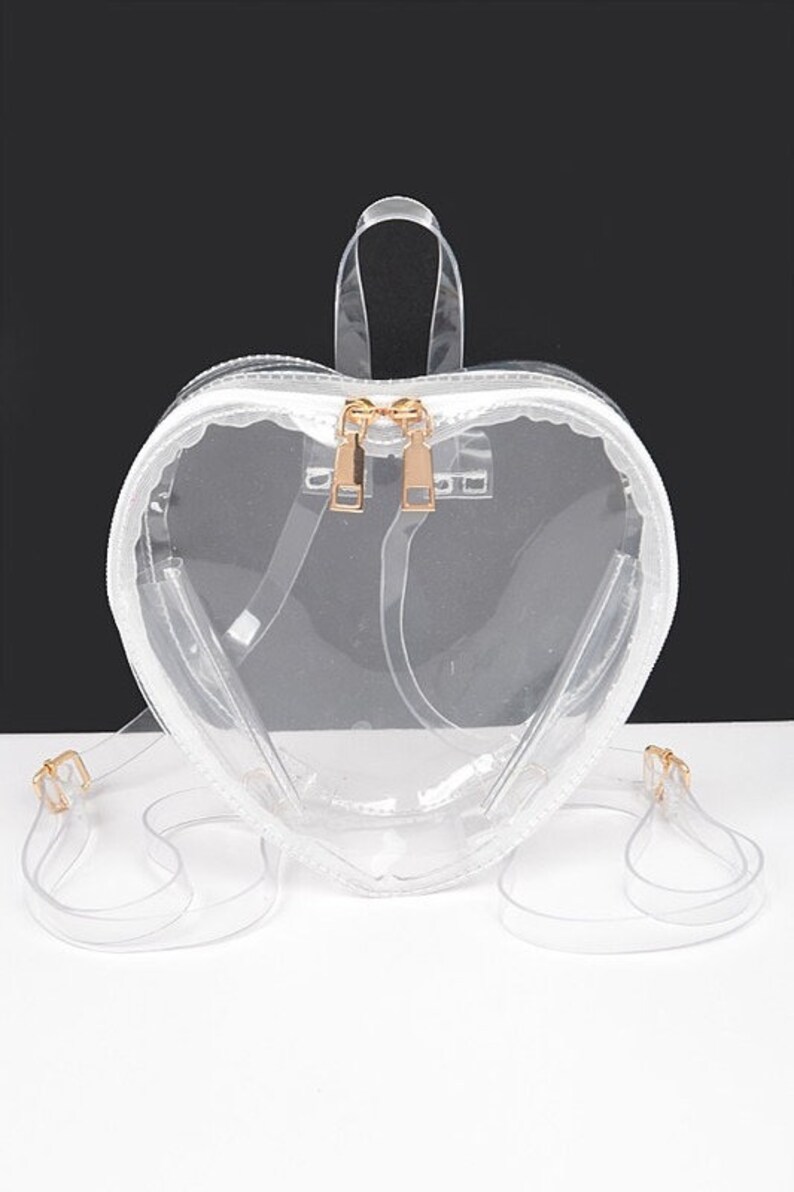 Heart Shape Clear Backpack - Etsy