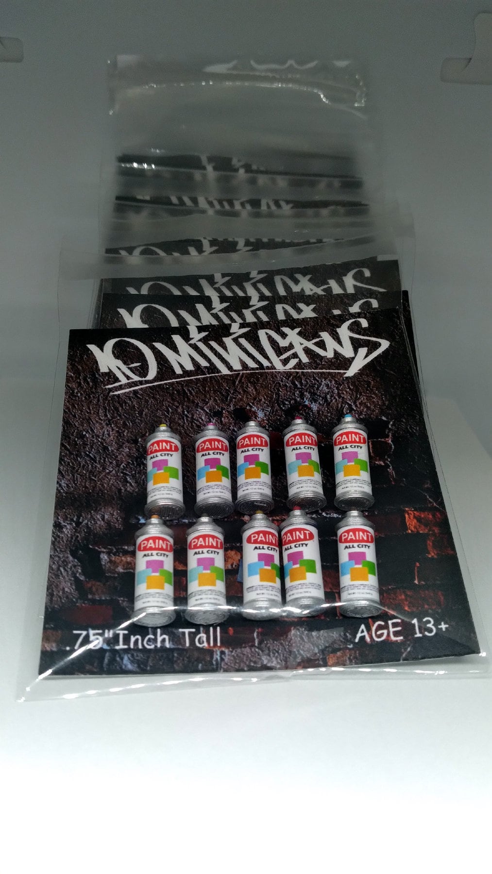 1 Pack - 10 Miniature Spray Cans Aerosol - Props - Diorama - Figurine ...